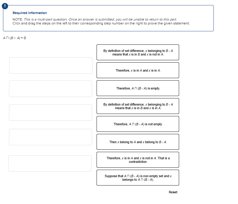 Solved Required Information NOTE: This is a multi-part | Chegg.com