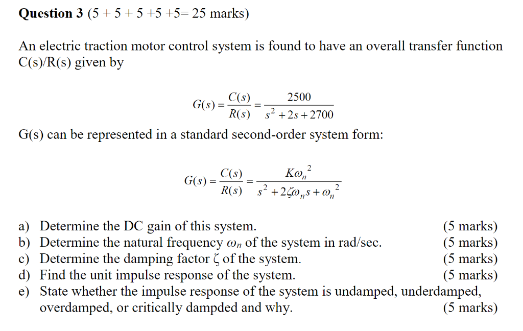 Solved Question 3 (5 +5 +5 +5 +5-25 marks) An electric | Chegg.com