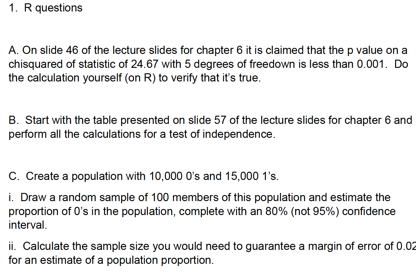 Solved R questionsA. ﻿On slide 46 ﻿of the lecture slides for | Chegg.com
