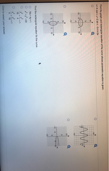 Solved Find the graph and rectangular equation of the curve | Chegg.com