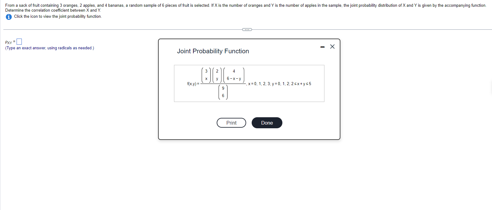 Solved Determine the correlation coefficient between X and | Chegg.com
