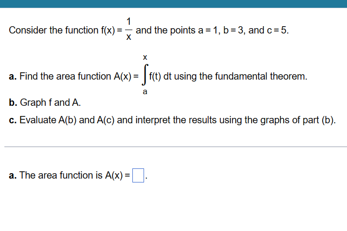 Solved Consider the function f(x)=x1 and the points a=1,b=3, | Chegg.com