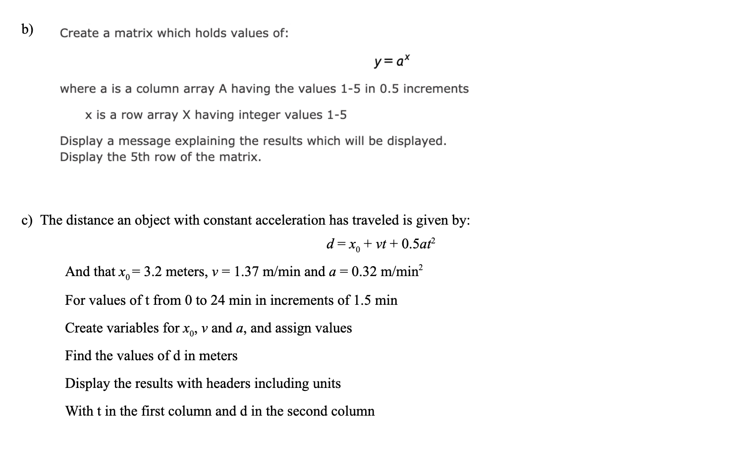 Solved Using the MATLAB editor, create a script m-file which | Chegg.com