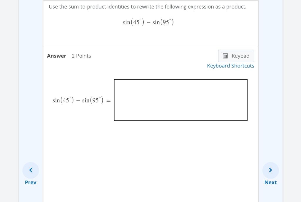 Solved Use the sum-to-product identities to rewrite the | Chegg.com Solved Use the sum-to-product identities to rewrite the | Chegg.com