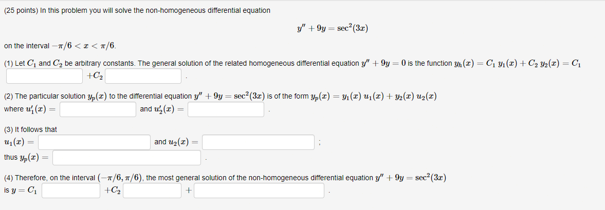 Solved (25 points) In this problem you will solve the | Chegg.com