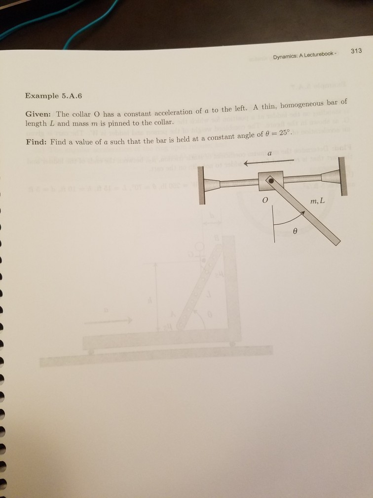 Solved 313 Dynamics: A Lecturebook. Example 5.A.6 Given: The | Chegg.com