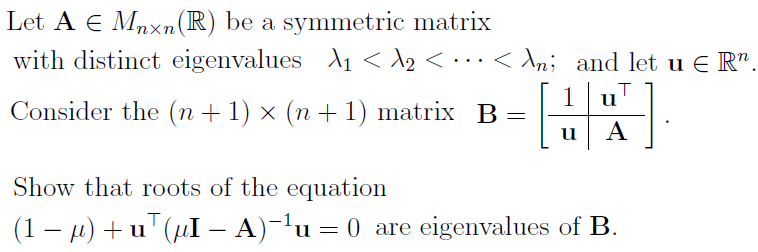 Solved Let A E Mnxn(R) be a symmetric matrix with distinct | Chegg.com