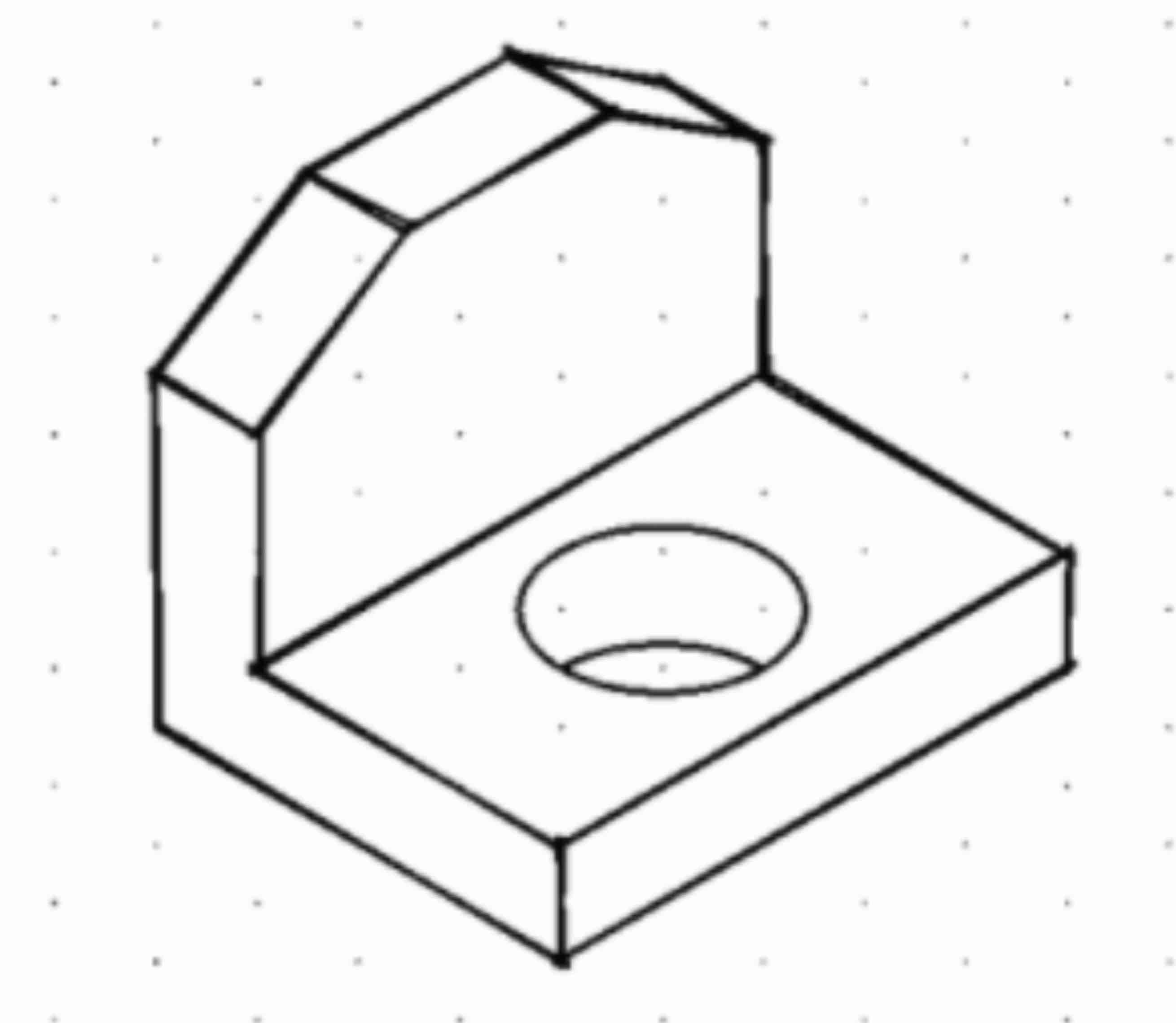 Solved show the front view, top view and right side view of | Chegg.com