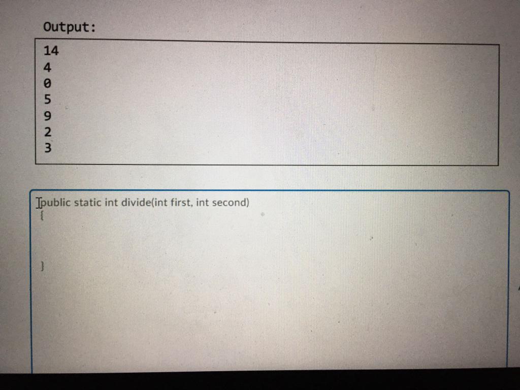 Solved Complete The Recursive Java Method Named Divide Chegg