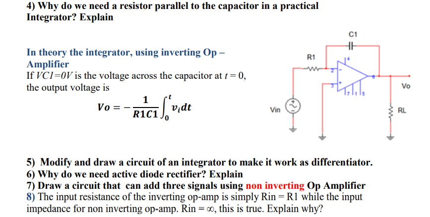 Solved 4) Why do we need a resistor parallel to the | Chegg.com