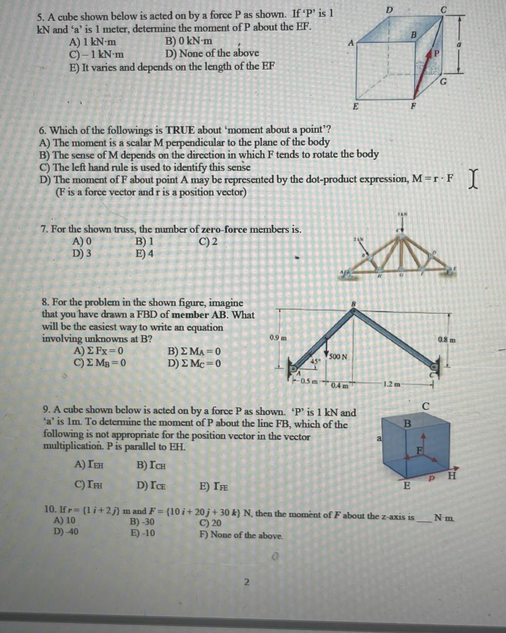 Solved 1. Three concurrent forces act as shown. If the | Chegg.com