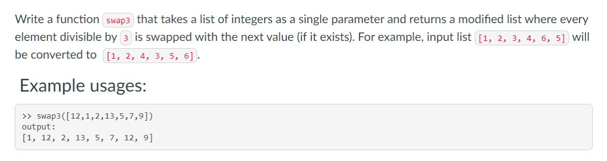 Write a function that takes a list of integers as a | Chegg.com