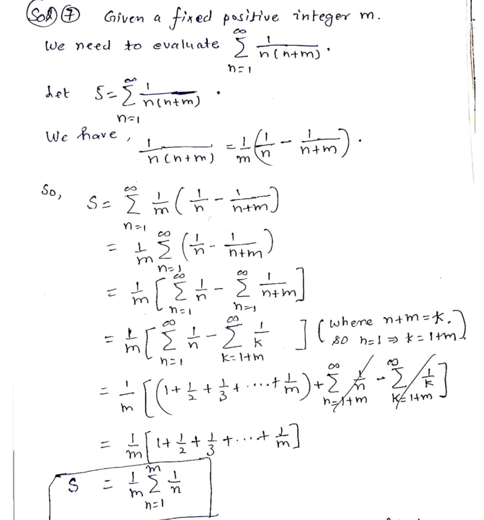 Solved (SoA) (7) Given a fixed positive integer m. We need | Chegg.com