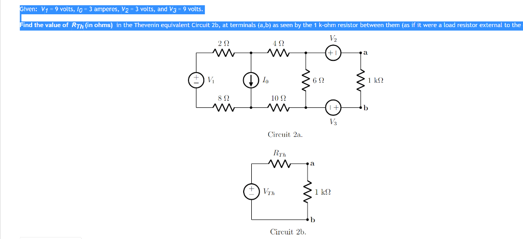 Solved Circuit 2a. Circuit 2b. 