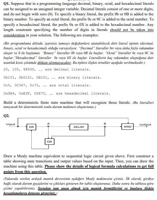 Solved Q1. Suppose that in a programming language decimal, | Chegg.com