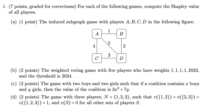 Solved 7 ﻿points Graded For Correctness ﻿for Each Of The