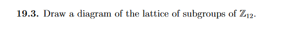 Solved 19.3. Draw a diagram of the lattice of subgroups of | Chegg.com