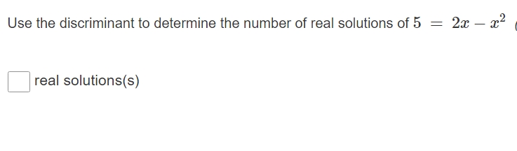 Solved Use the discriminant to ﻿determine the number of | Chegg.com