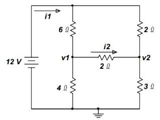 Solved Use mesh method. In the circuit below, find i1, i2, | Chegg.com