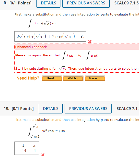 Solved 9. [0/1 Points) DETAILS PREVIOUS ANSWERS SCALC9 7.1.5 | Chegg.com