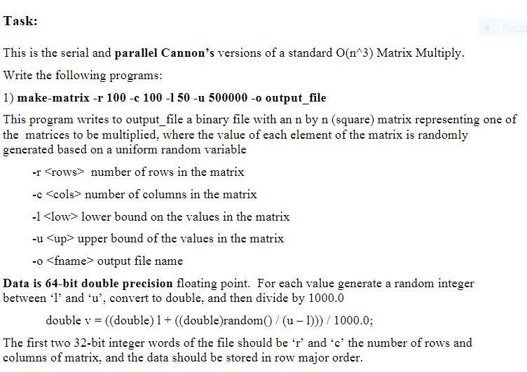 Task: PE This is the serial and parallel Cannon's | Chegg.com