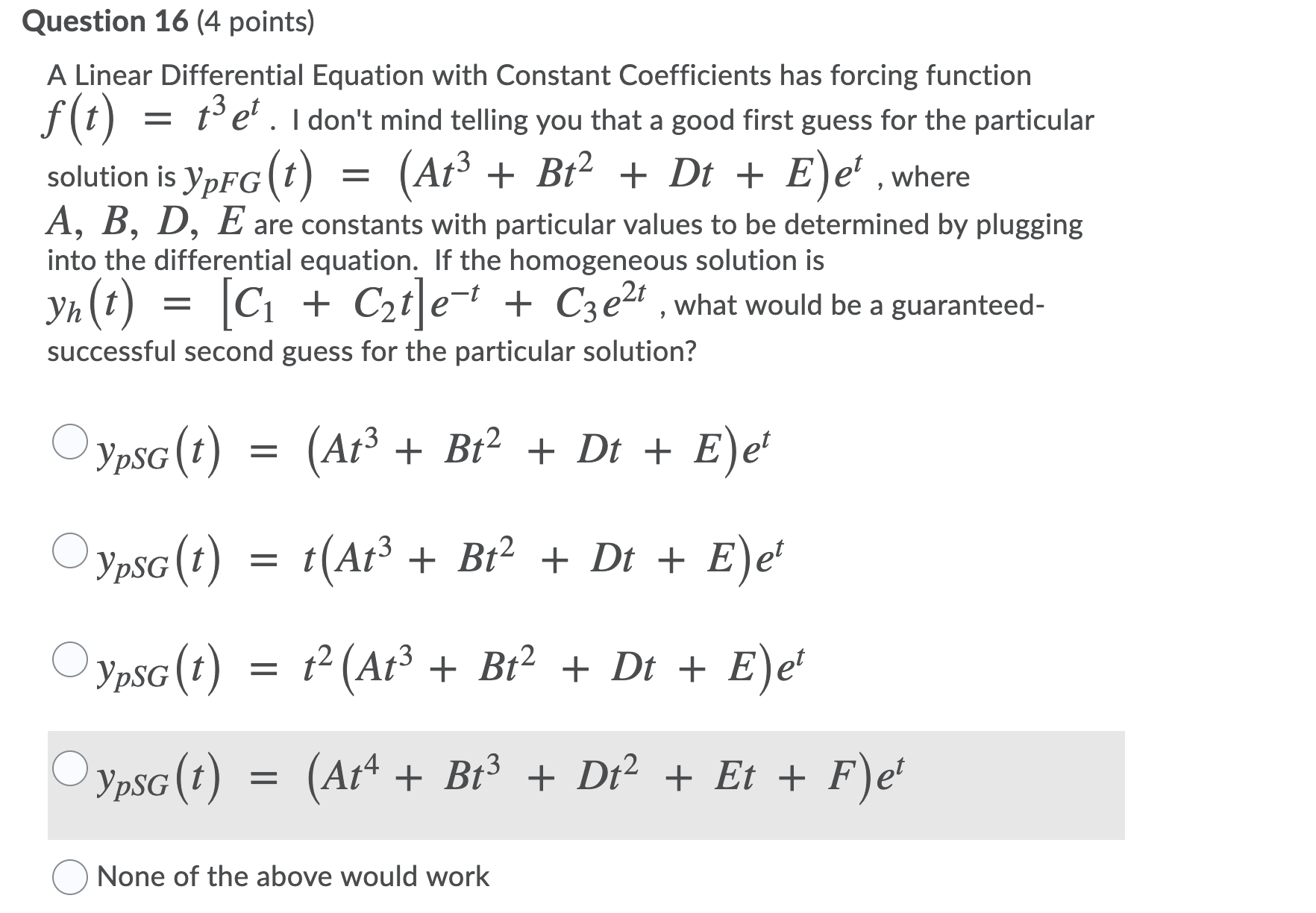Solved A Linear Differential Equation with Constant | Chegg.com