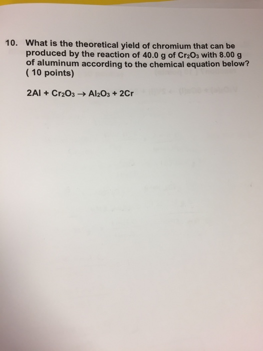Solved The Hall process for the production of aluminum | Chegg.com
