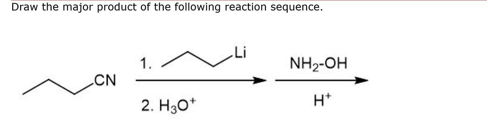 Solved Draw The Major Product Of The Following Reaction