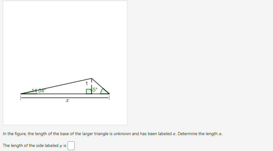 In the figure, the length of the base of the larger | Chegg.com