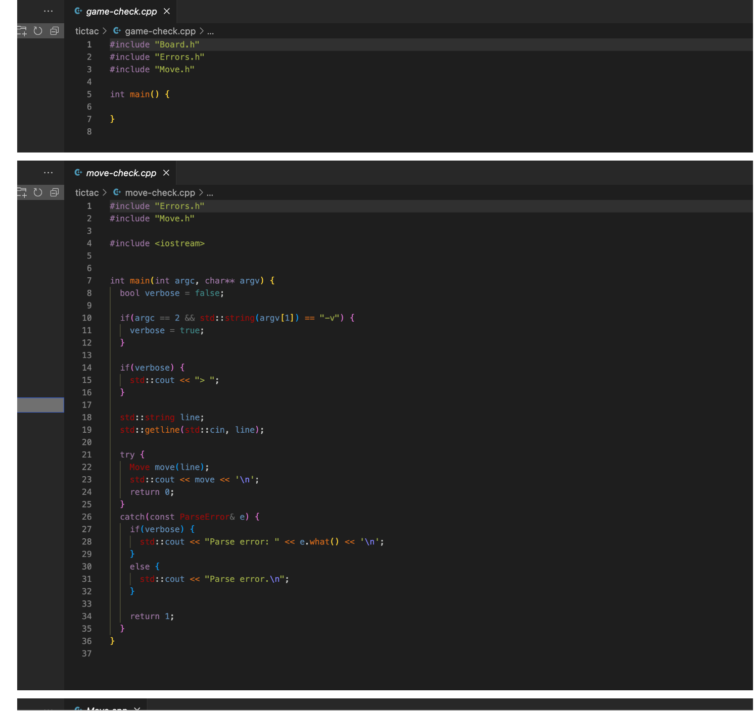 Solved Tictac In this lab, you'll implement a program that | Chegg.com