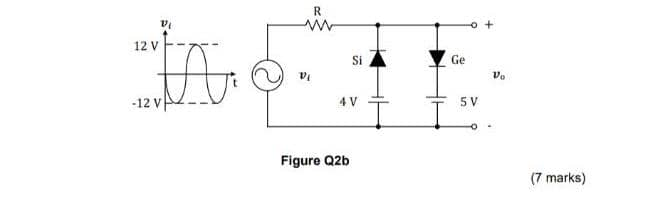 Solved b) Figure Q2b shows a parallel clipper circuit. | Chegg.com