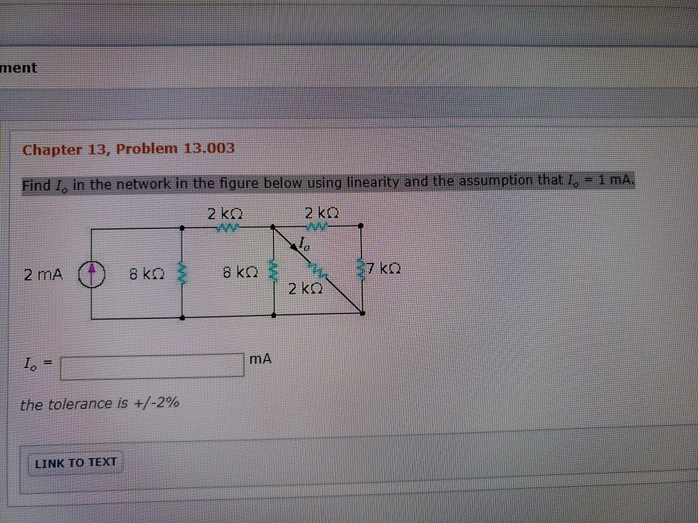 Solved find Io in the network in the figure below using | Chegg.com