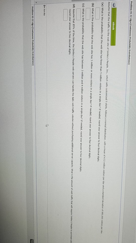 Solved Problem 05-32 Algo (Continuous Probability | Chegg.com