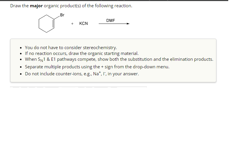 Solved Draw the major organic product(s) of the following | Chegg.com