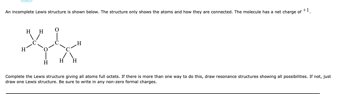 Solved An incomplete Lewis structure is shown below. The | Chegg.com