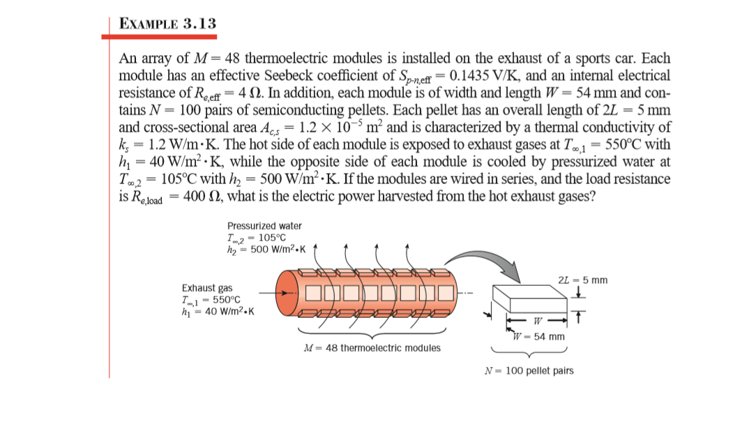 Solved An array of M=48 thermoelectric modules is installed | Chegg.com