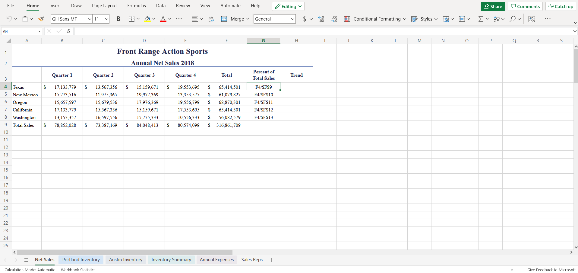 File Home Insert Draw Page Layout Formulas Data