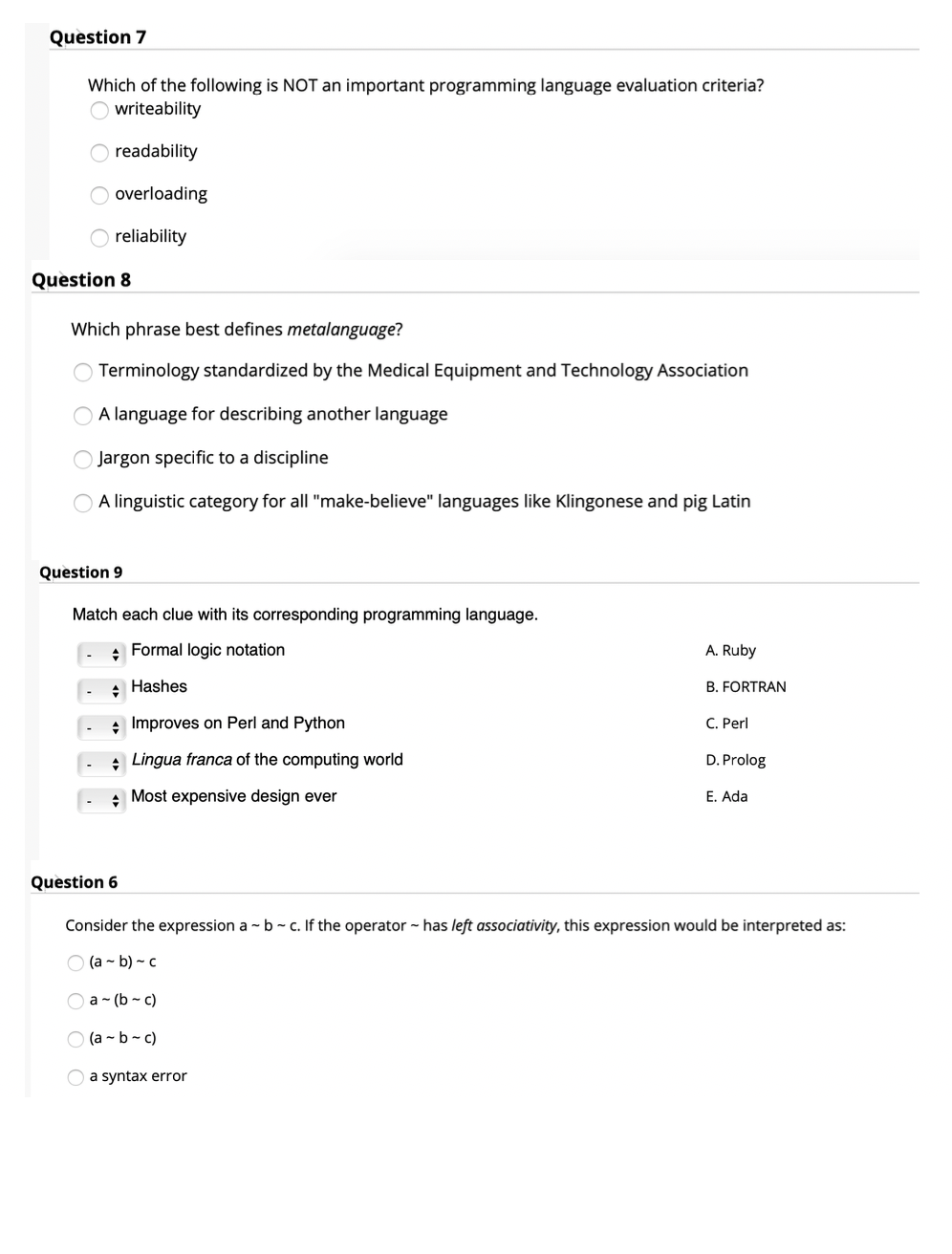Solved Question 2 Match each clue with its corresponding | Chegg.com