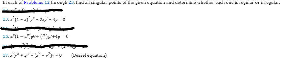 Solved In each of Problems 12 through 23, find all singular | Chegg.com