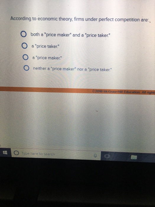 Solved According to economic theory, firms under perfect | Chegg.com