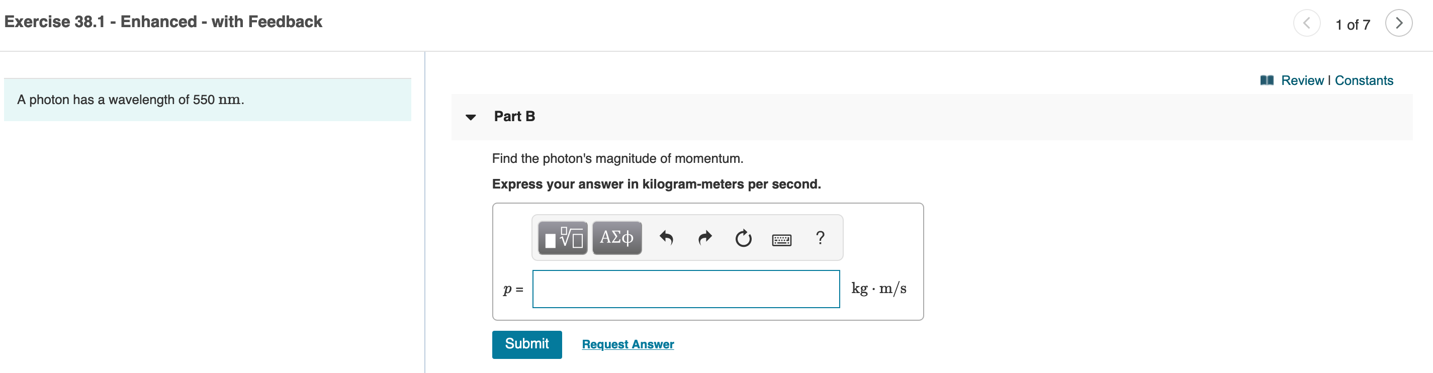 Solved Exercise 38.1 - Enhanced - with Feedback ( | Chegg.com