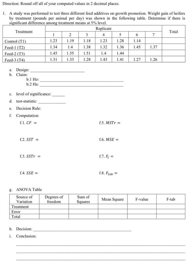 Solved Direction: Round off all of your computed values in 2 | Chegg.com