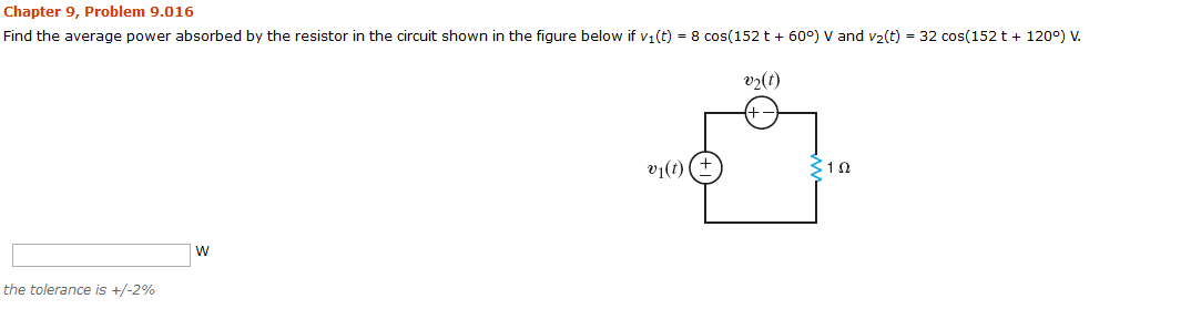 Solved Chapter 9, Problem 9.016 Find the average power | Chegg.com