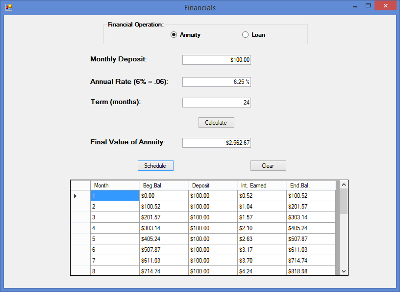 C# Programming Financials - OOP Two related financial | Chegg.com