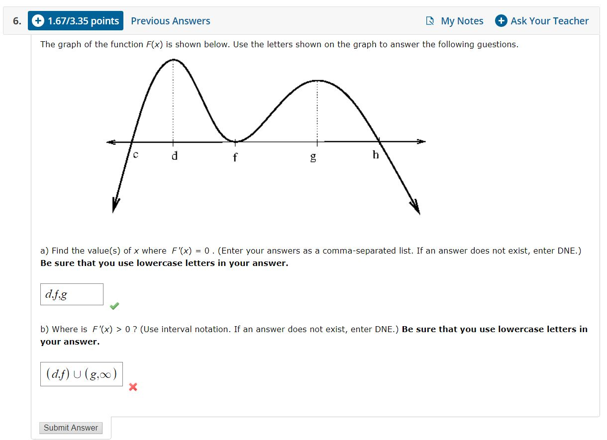 Solved + 1.67/3.35 points Previous Answers My Notes + Ask | Chegg.com