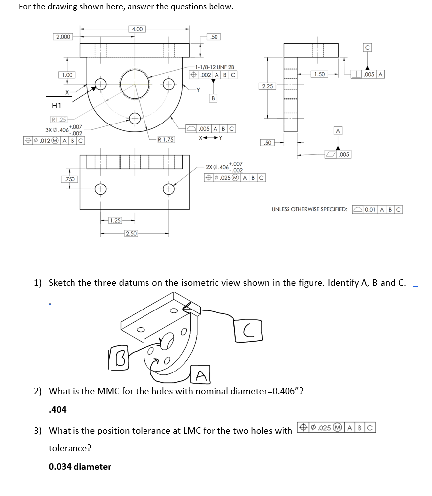 Solved For the drawing shown here, answer the questions | Chegg.com