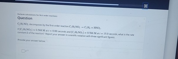 Solved Perform calculations for first ander reaction | Chegg.com