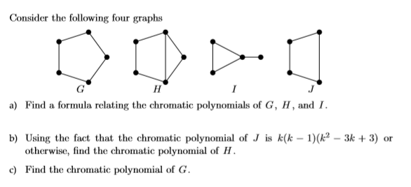 Solved Consider the following four graphs H a) Find a | Chegg.com