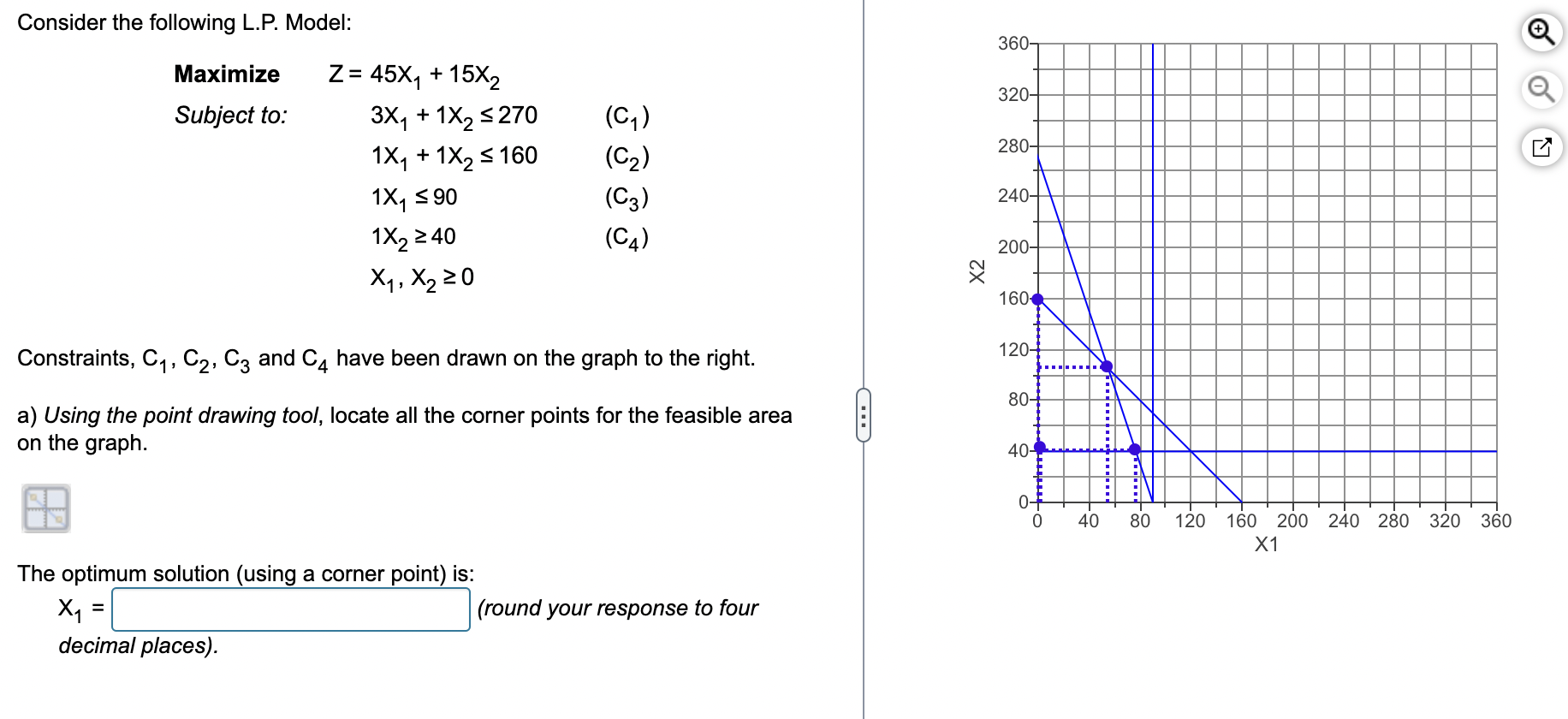 Solved Consider the following L.P. Model: Constraints, | Chegg.com