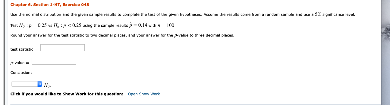 Solved Chapter 6, Section 1-HT, Exercise 048 Use the normal | Chegg.com